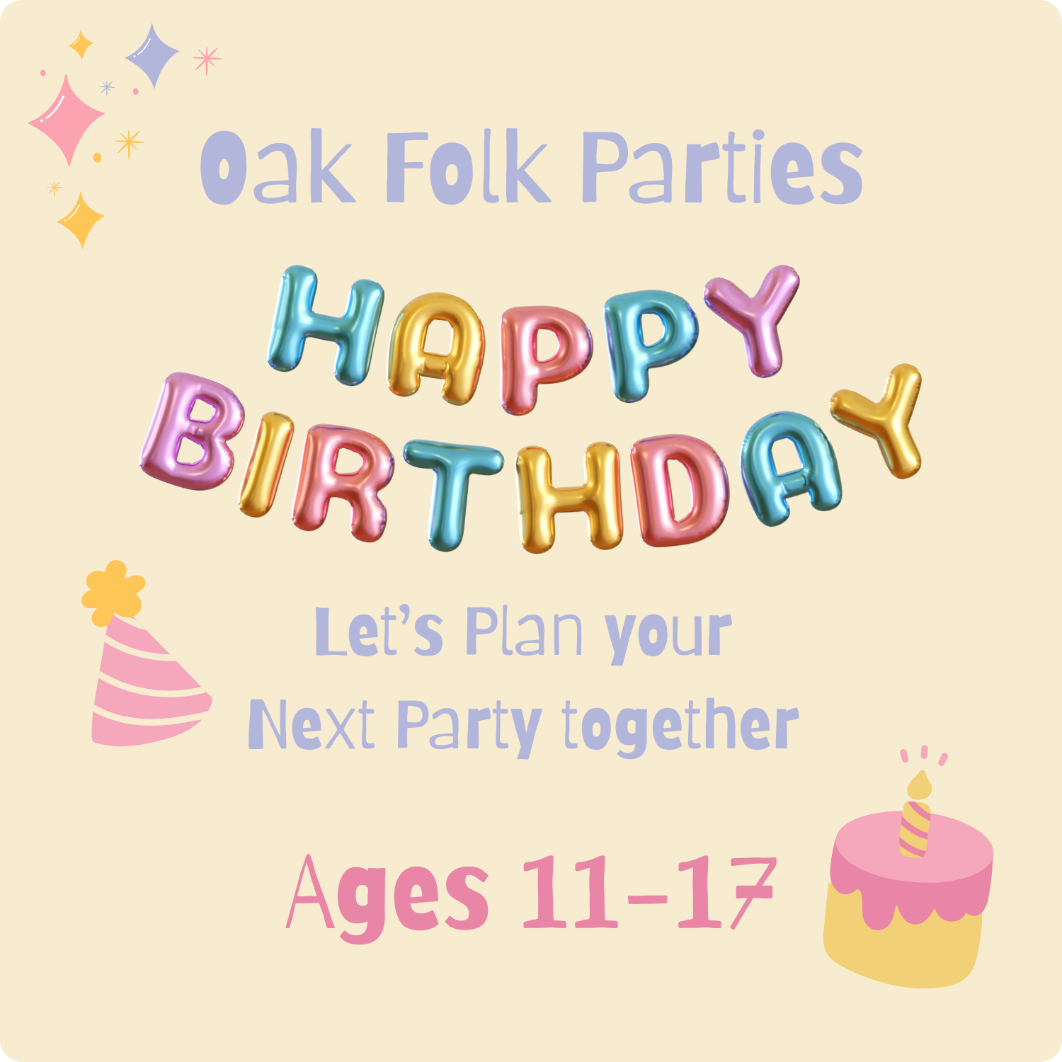 🎉Oak Folk Parties🎉 Ages 11-17 – Oak Folk Studio